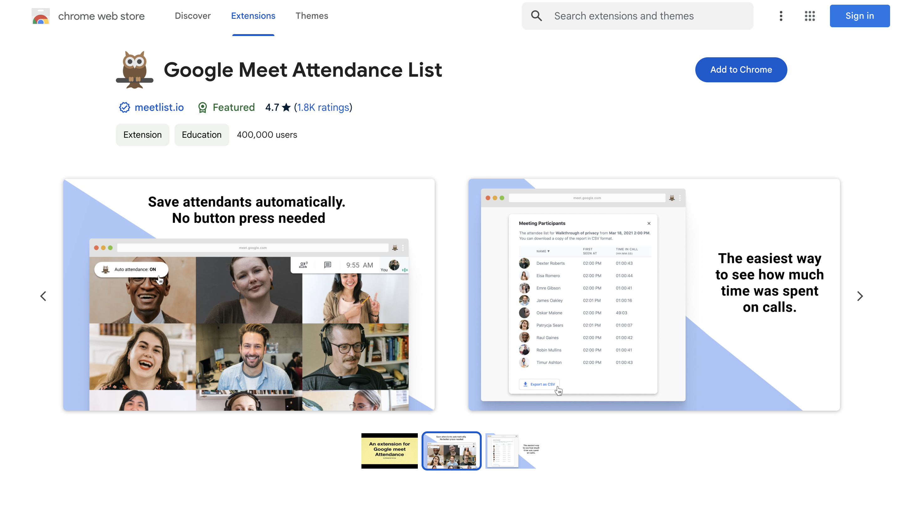 MeetList.io - The easiest way to save your google meet attendance list
